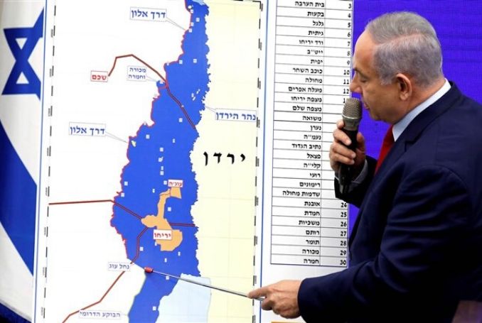 1-netanyahu-map - Palestine Chronicle