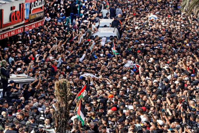 WATCH: Tens of Thousands Attend Funeral of Five Palestinians Killed by ...